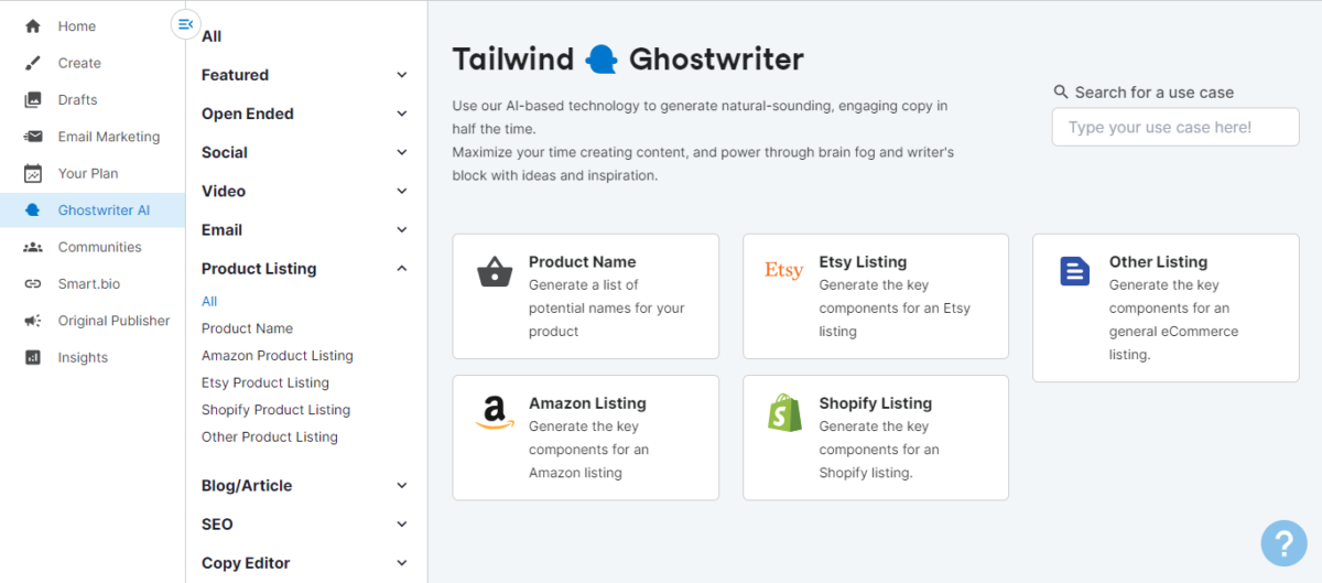 How to Use Tailwind Ghostwriter AI for Product Descriptions